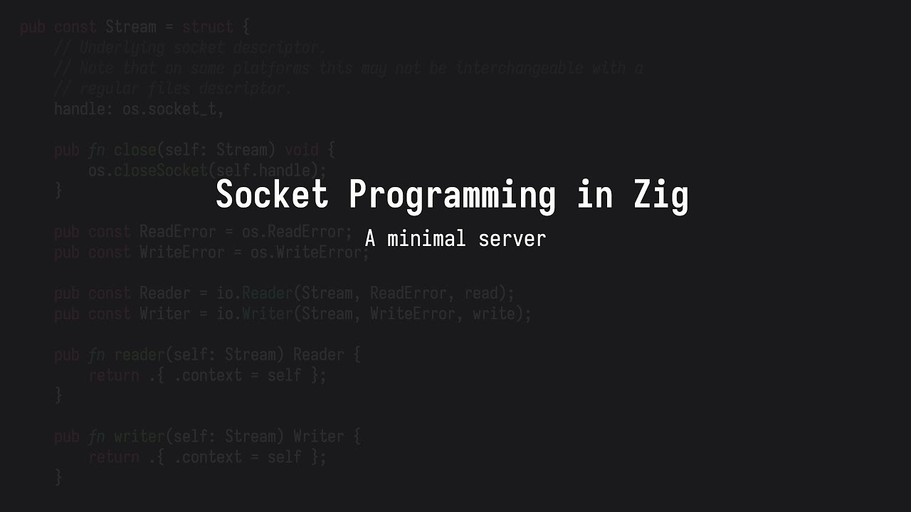 Socket programming in Zig