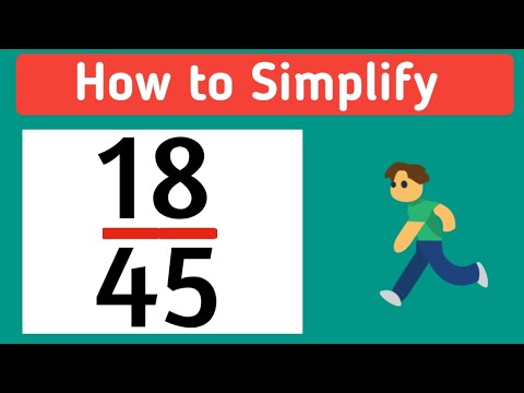 How to Simplify the Fraction 18/45 | 18/45 Simplified