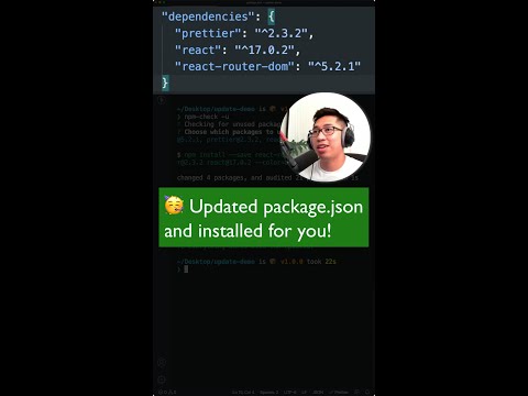 Upgrade NodeJS NPM dependencies like a PRO! #shorts