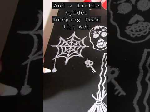 How to doodle a spider web for Halloween