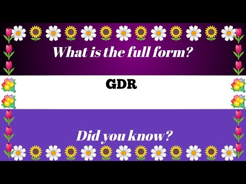 Full Form of GDR.