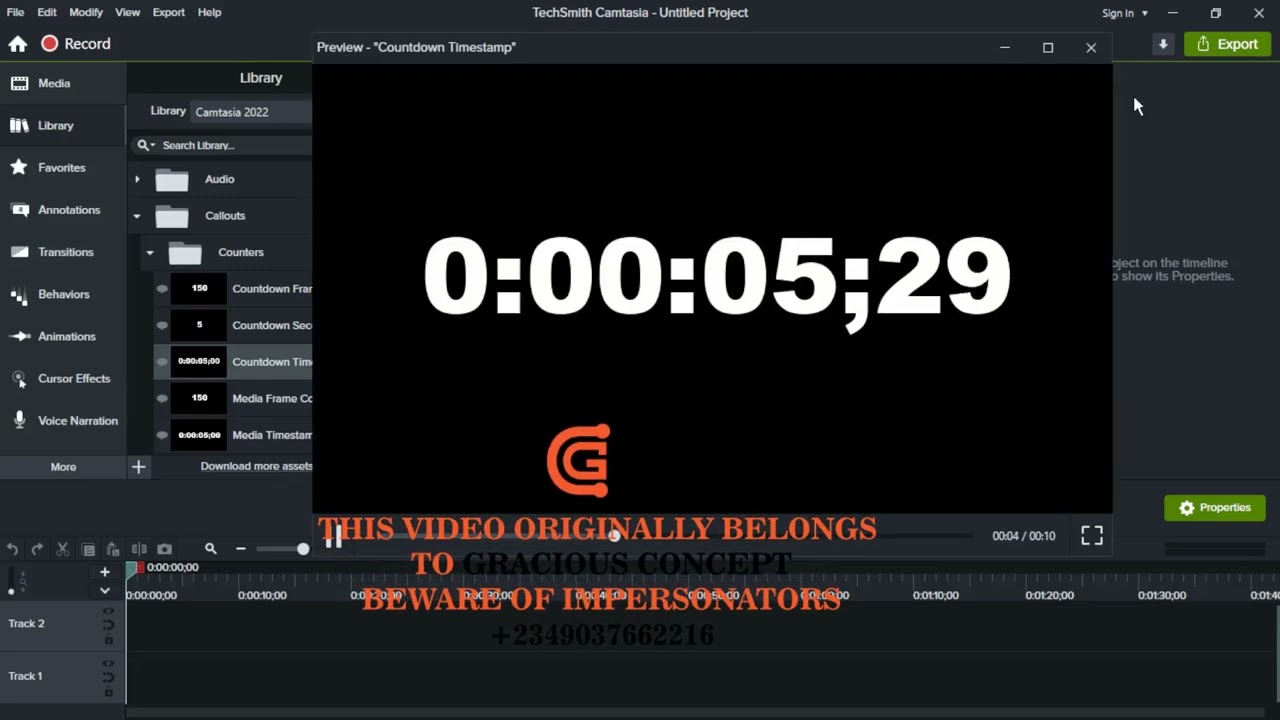 Camtasia Studio Interface 1