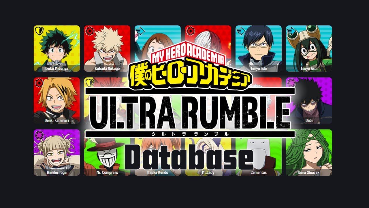 An Ultra Rumble Database is Coming!!! (My Hero Ultra Rumble)