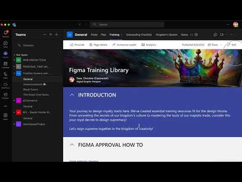 Teams CreativeQueensAndKingsGroup Figma Training