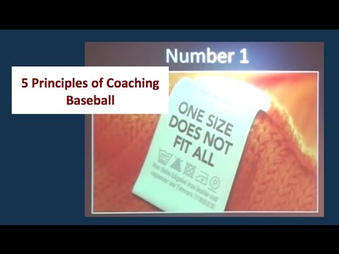 Five principles of coaching baseball