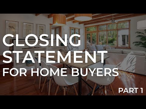 Home Buyer Series: Fidelity National Title Closing Statement Video #1