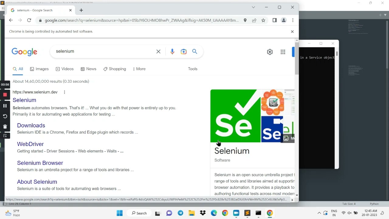 Python Selenium Tutorial: Browsing chrome using python code