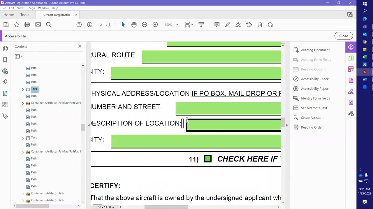 how to correct tag content failed in an accessibility check
