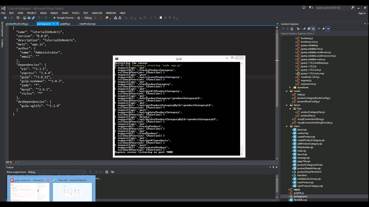 CRUD app with AngularJs, Node js, express js, Bootstrap, EJS, MySQL PART XI