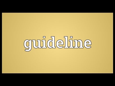 Guideline Meaning