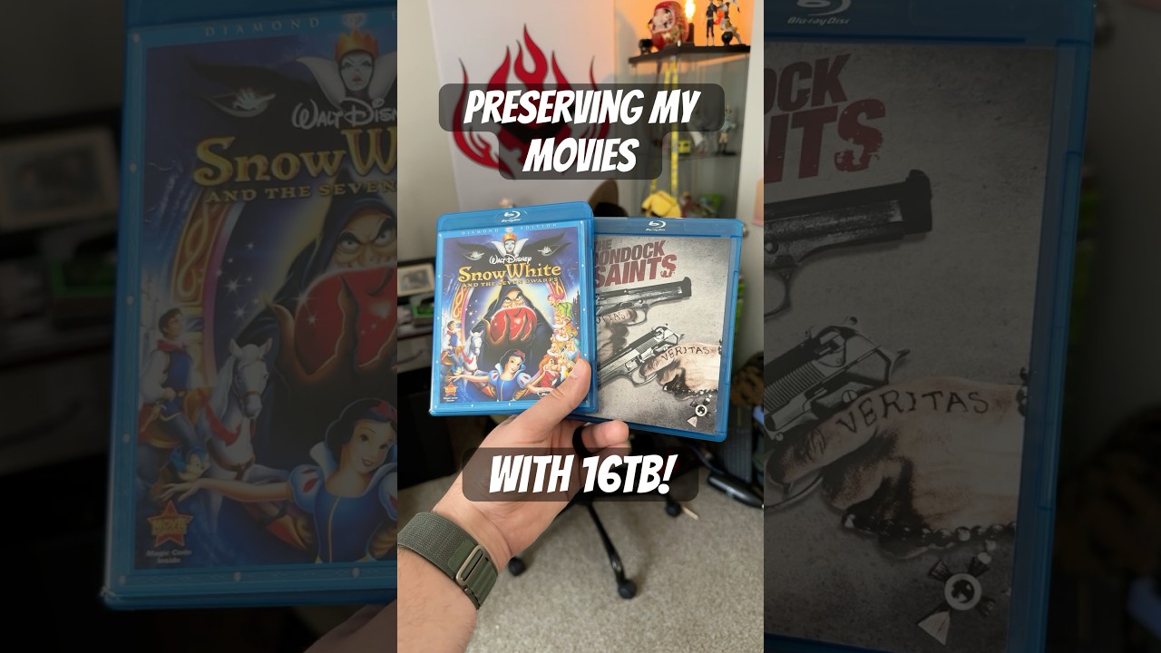 Preserving my movies in 16TB!!! #tech #movie #tv #bluray #apple #plex