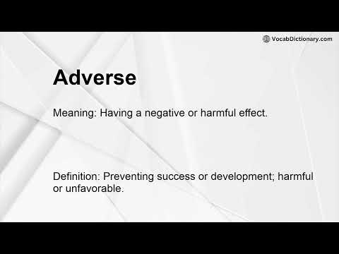 Adverse Meaning