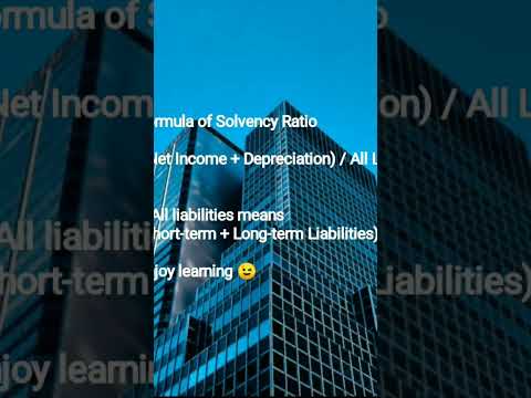What is Solvency ratio#Short# learn# trending# education# knowledge#🤩