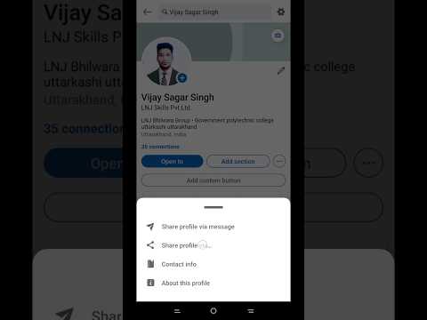 How to copy linkedin Profile link #linkdinprofilelink #shortfeed #shorts
