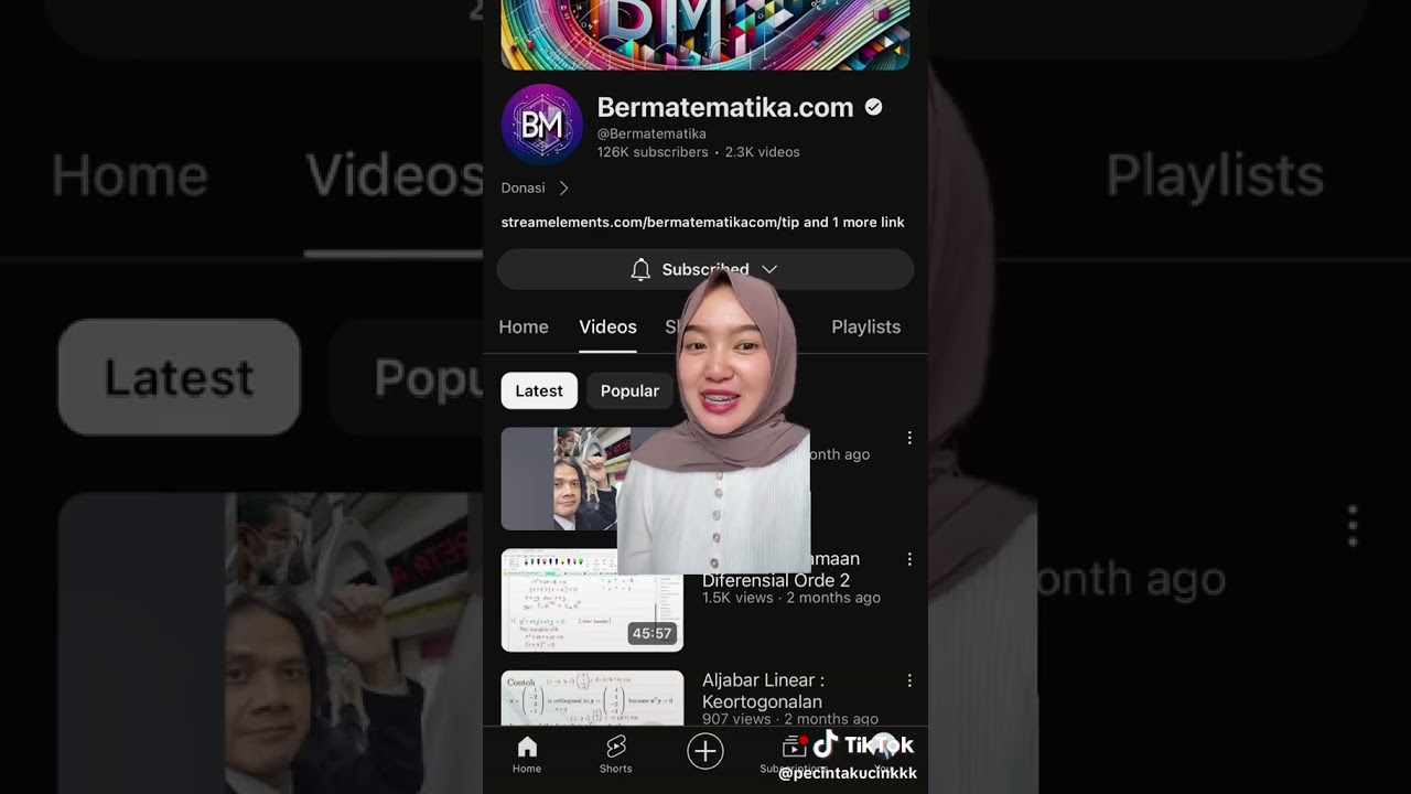 REKOMENDASI CHANEL YOUTUBE UNTUK BELAJAR MAFIKI TPB ITB
