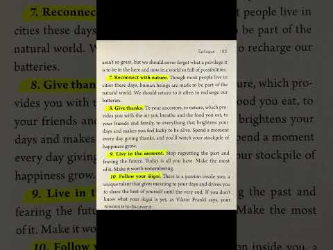 10 Rules of 'IKIGAI' Book #books