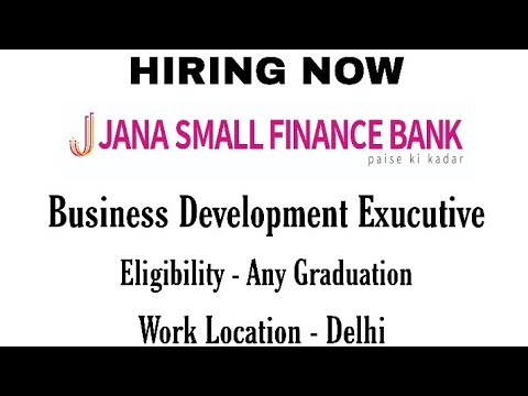 Jana Small Finance Bank New Job Vacancy | New Job Vacancy 2021
