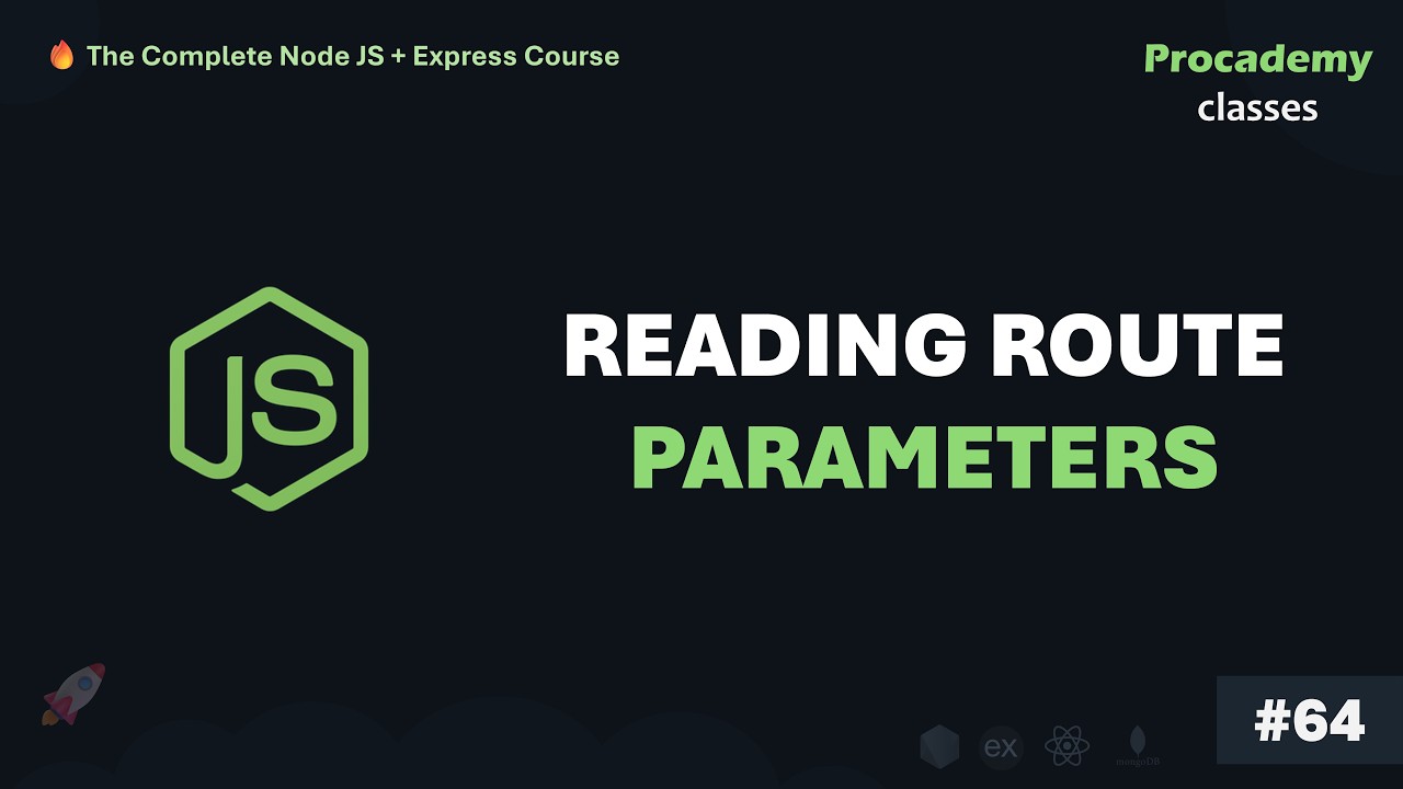 #64 Reading Express Route Parameters | Understanding Param Object & Optional Parameters