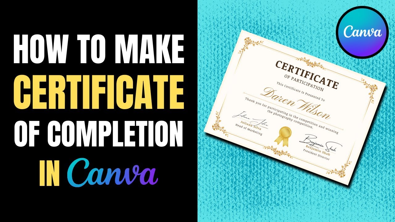 How to make a certificate of completion in Canva (Simple Tutorial)
