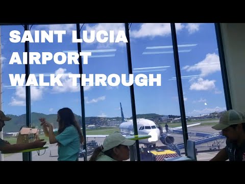 🔴 Terminal Walk Through To Boarding Saint Lucia Caribbean Hewanorra Airport 🔴
