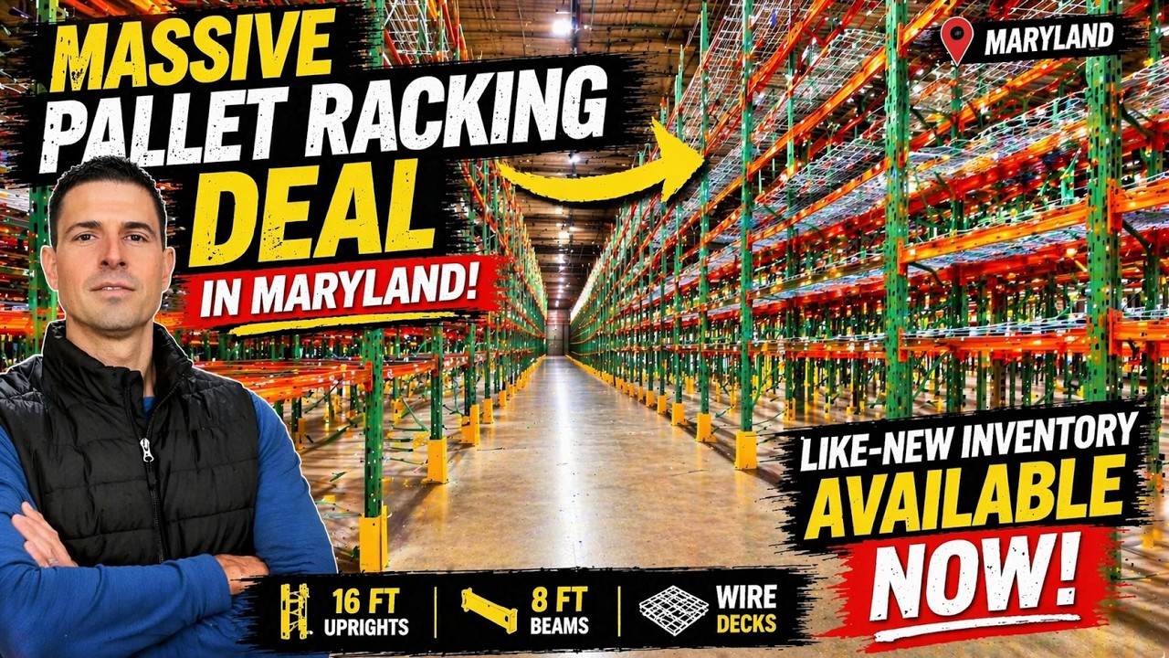 Massive Pallet Racking Deal in Maryland – Like-New Inventory Available NOW!