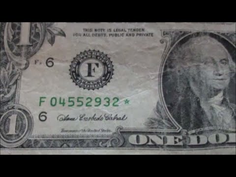 $1 BILL SERIAL NUMBER followed by a GREEN STAR - Look at your money!