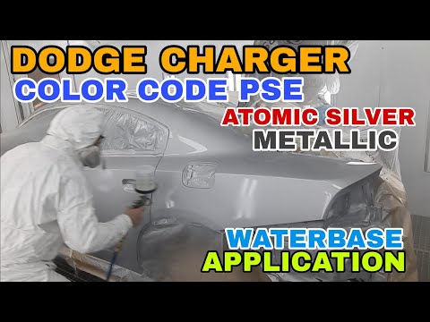 DODGE CHARGER COLOR CODE-PSE ATOMIC SILVER MET. WATERBASE APPLICATION #autorefinish  #waterbased