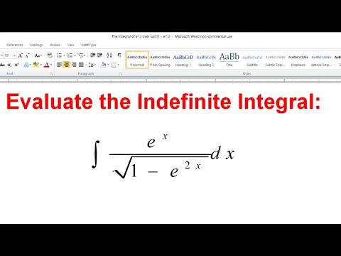 The Integral of e^x /sqrt(1 - e^2x)