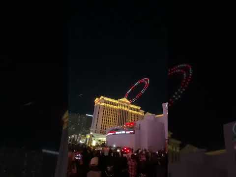 Drone Show Powered by T-Mobile above Caesars Palace | F1 Las Vegas 2023