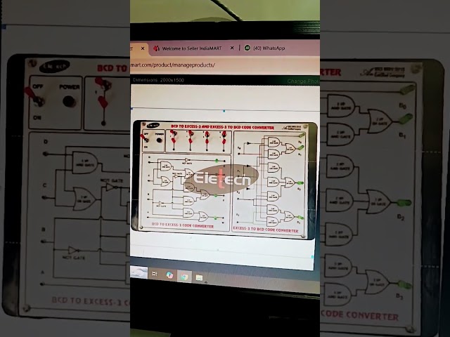 Digital Electronics - BCD To excess-3 & Excess -3 To BCD Code Converter Manufacturer from Ambala