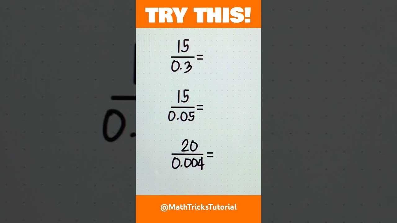 Division Hacks! #MathTricksTutorial #maths #tutorial #mathematics #shorts #education #foryou #tricks
