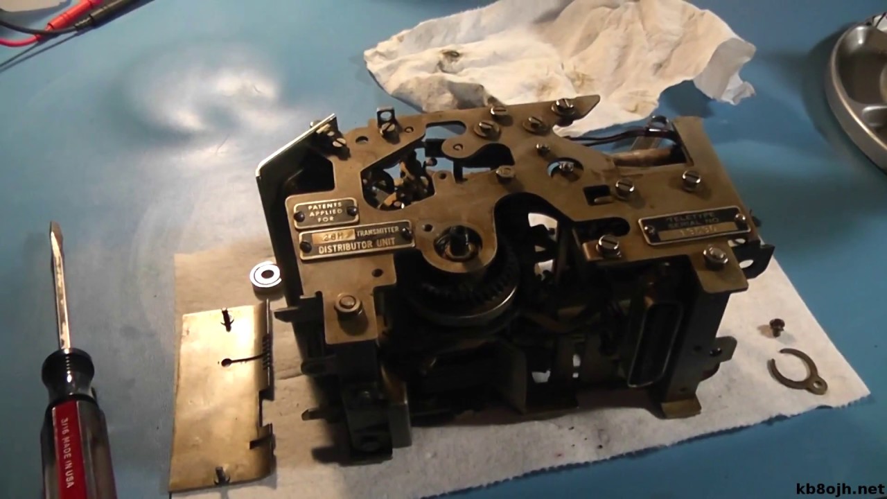 Cleaning a Teletype, kerosene distorts ESD mat