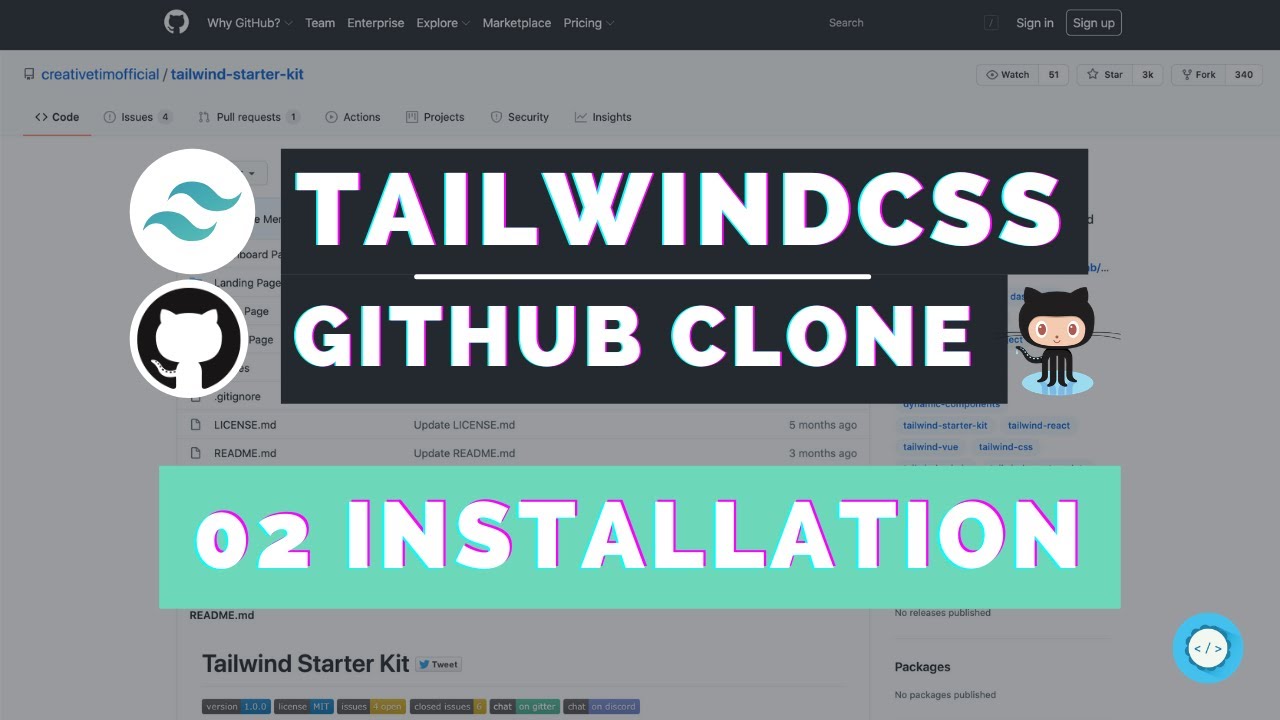 02  - Tailwindcss Github clone tutoriel : Installation