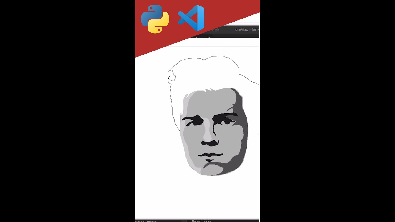 Draw Tom Holland using Code (python) #shorts