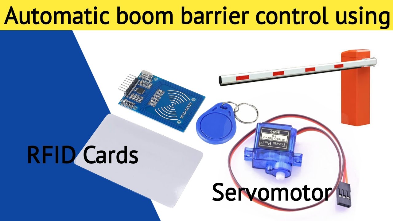 Automatic boom barrier control using rfid cards #arduinoproject