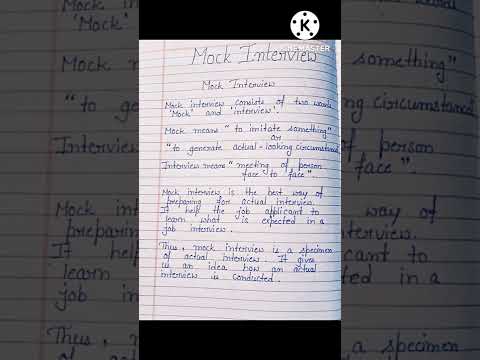 # Mock Interview || Prepration for actual Interview #