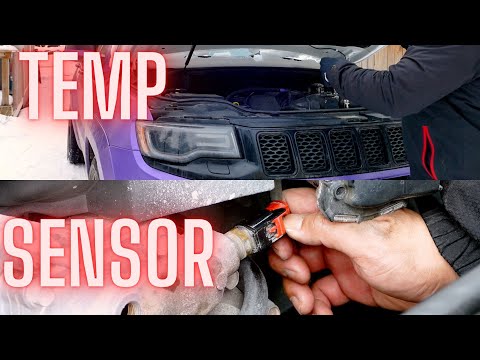 Jeep Grand Cherokee SRT how to replace coolant temperature sensor on a 6.4L 392 hemi and 5.7L ...
