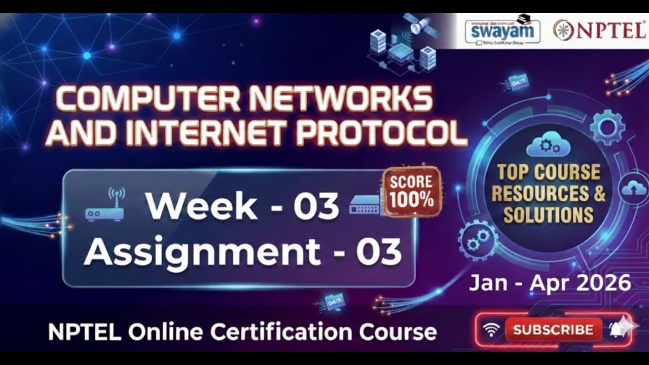 Computer Networks And Internet Protocol | NPTEL | Week 3 Assignment 3 Solution | Jan-Apr 2026