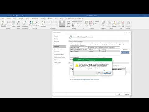How to set spellcheck to Canadian English in Word