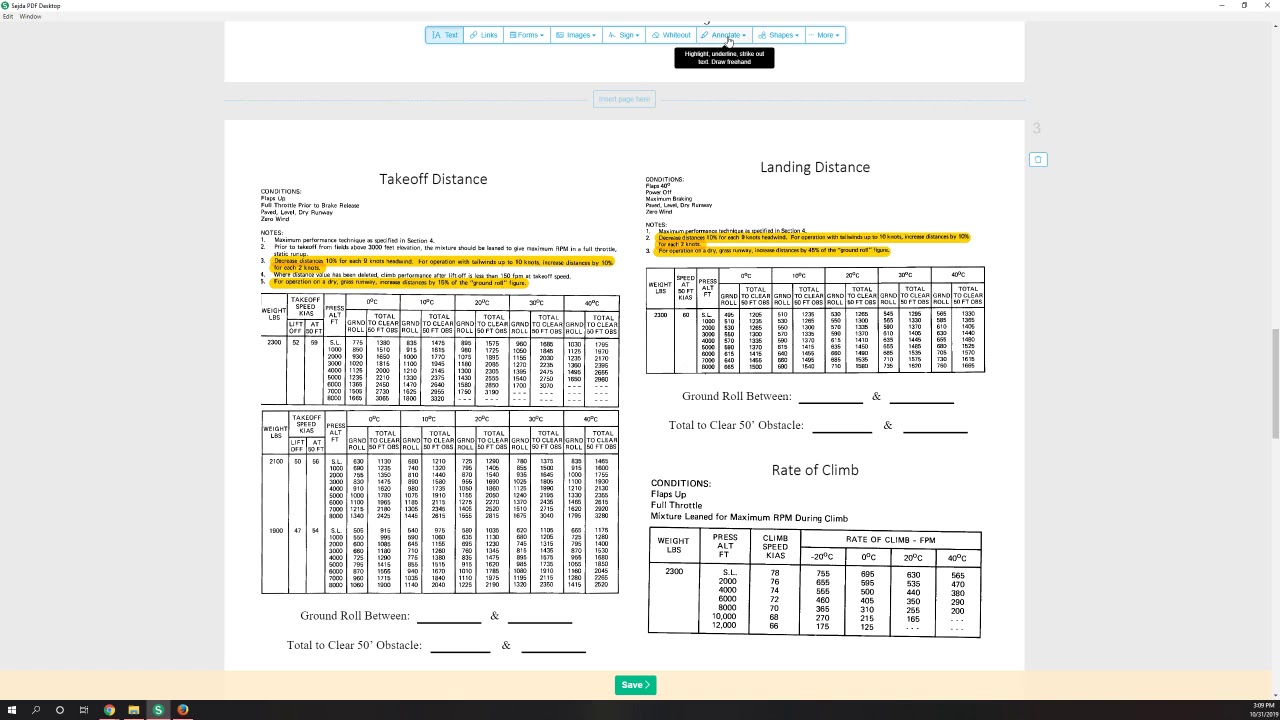 II. Performance Calculations