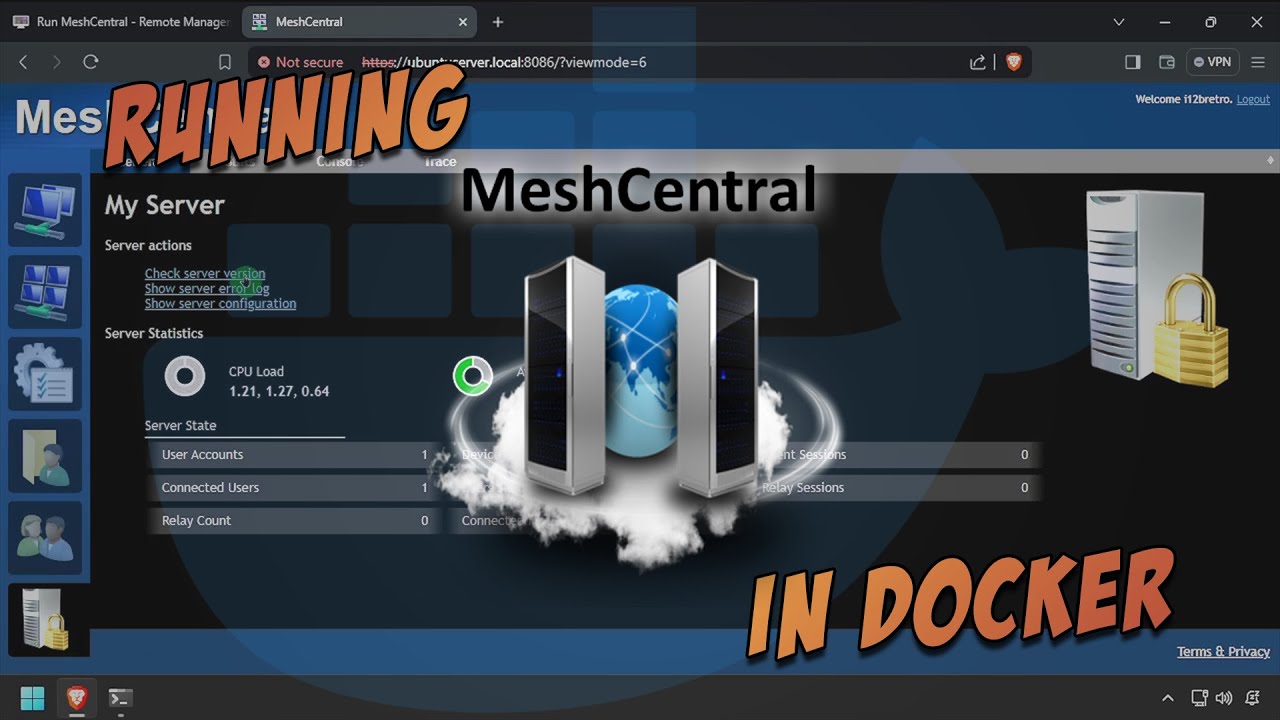 Run MeshCentral - Remote Management Site - in Docker