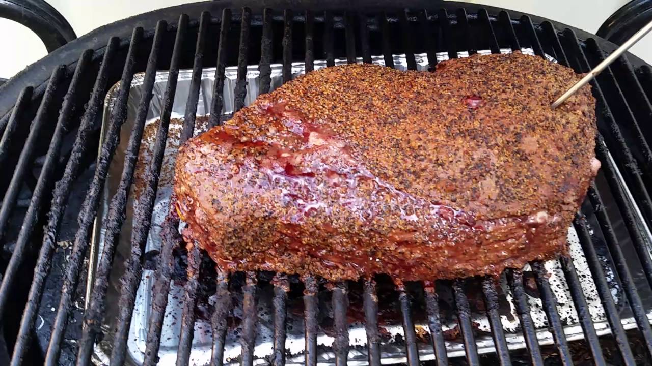 Smoking a roast beef -internal temperature check