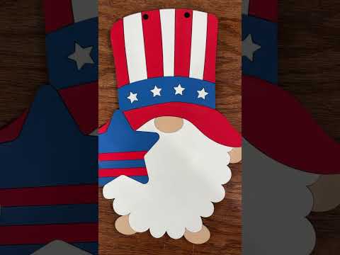 Patriotic Gnome Laser Cut SVG File