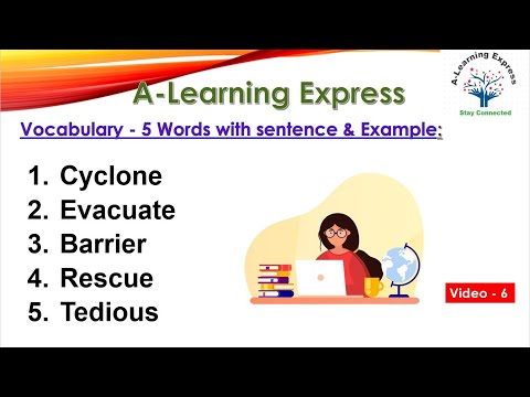 Vocabulary Video 6 - 5 Important Words with Sentence and Example Must Learn #Vocabulary# #Words#