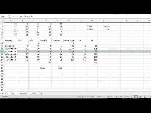 Finding the Median with Excel