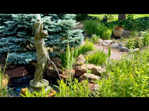 🪻💦Fountain in Sibley Park Gardens | Relaxing Still Video! | Minnesota, USA