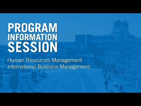 Program Information Session ~ HR Management and International Business Management Grad Cert