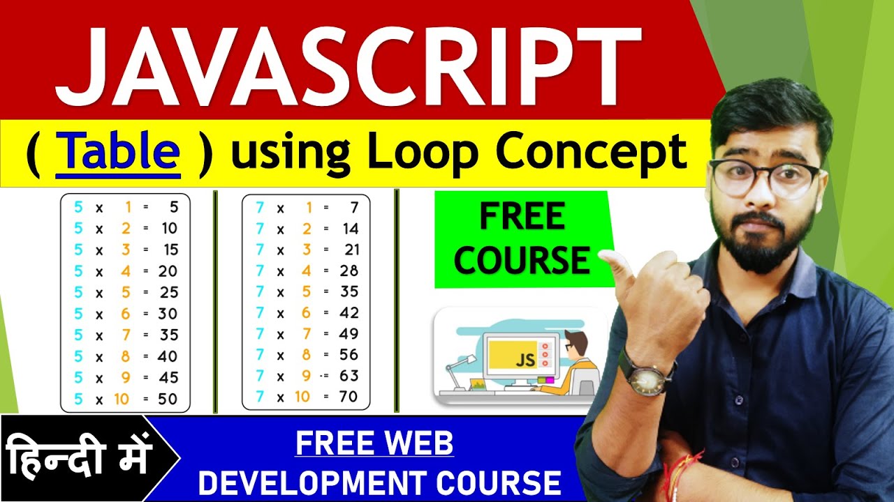 JavaScript Practical | Print Table of any Number | JavaScript Tutorial [Hindi]