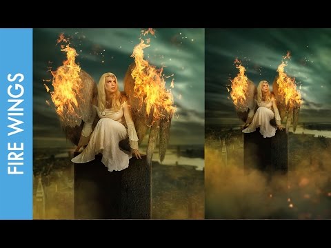 FIRE WINGS - Photoshop CS6 Photo Manipulation ^SPEEDART