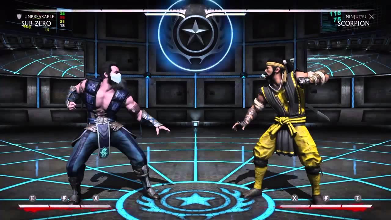 MK X Sub Zero Unbreakable 29-31% meterless midscreen combos